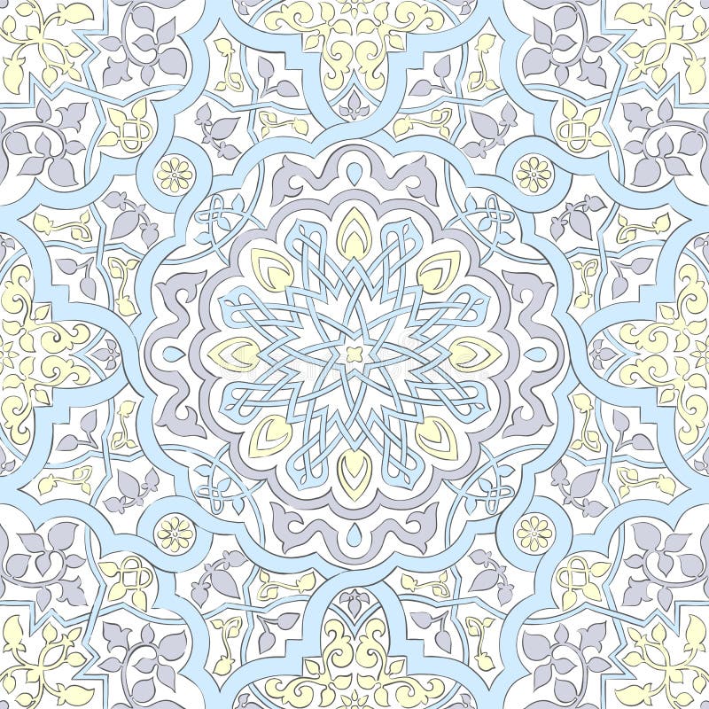 Arabic motifs seamless stock vector. Illustration of antique - 114604994