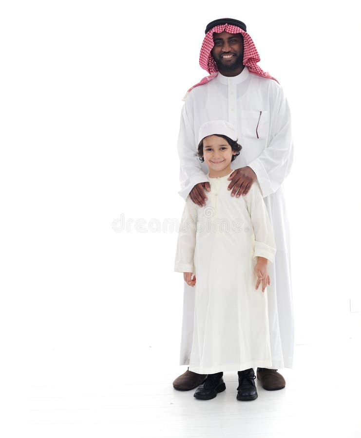 Arabic Muslim Father and Son Stock Image - Image of abuse, modern: 24917127