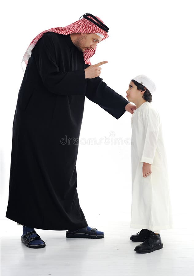 Arabic Muslim Father and Son Stock Photo - Image of person, islam: 24917138