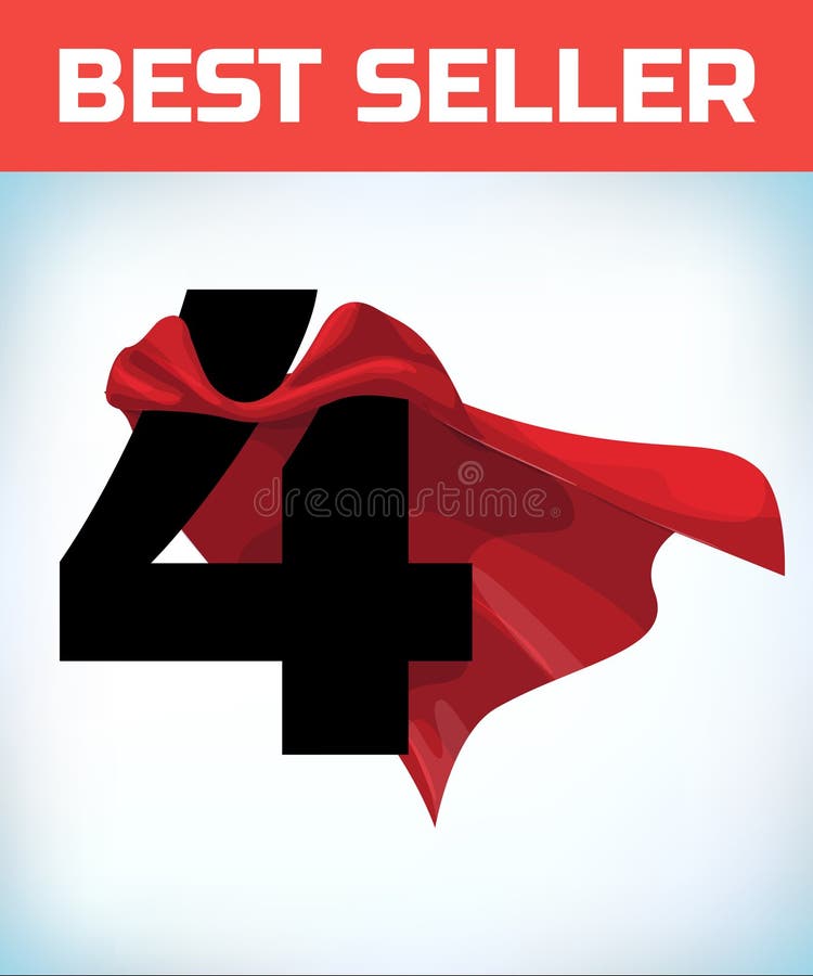 Arabic Number Four in the Red Cloak of the Winner of the Super Hero ...