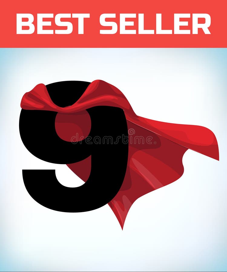 Arabic Number Nine in the Red Cloak of the Winner of the Super Hero ...