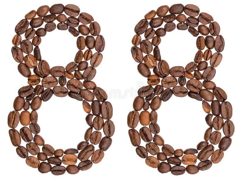 Numeral 83, Eighty Three, from Natural Blue Flowers of Periwinkle ...