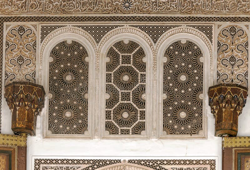 Arabic Palace Ben Youssef stock image. Image of journey - 57339565