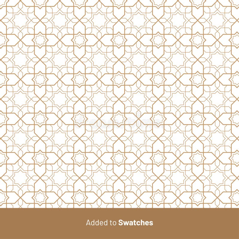 Unique Vector Arabic Seamless Symetric Pattern Stock Vector - Illustration of brown, textile ...