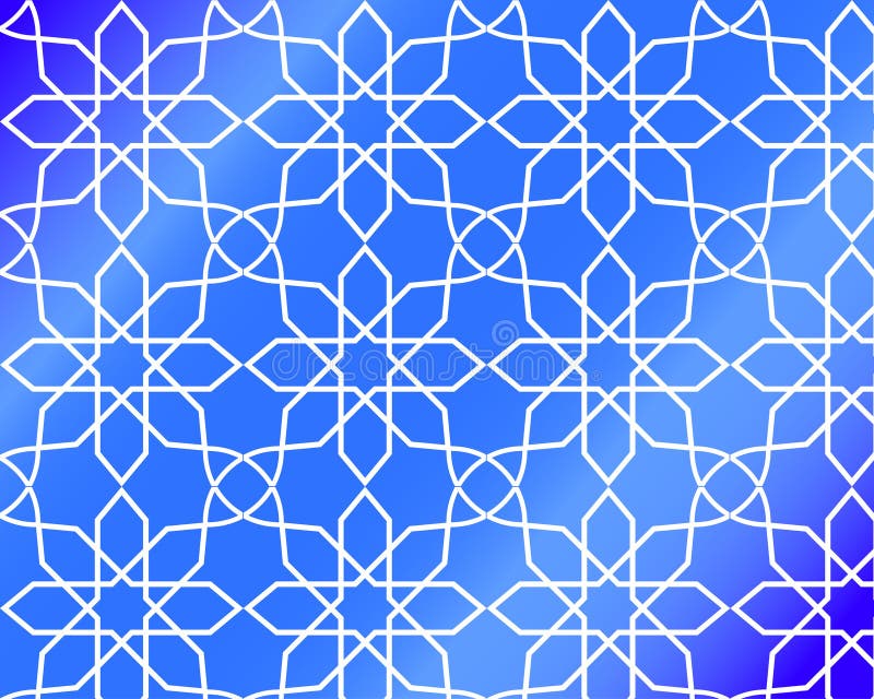 Arabic Pattern with Blue Gradients, Wall Paper, Arabic Design ...