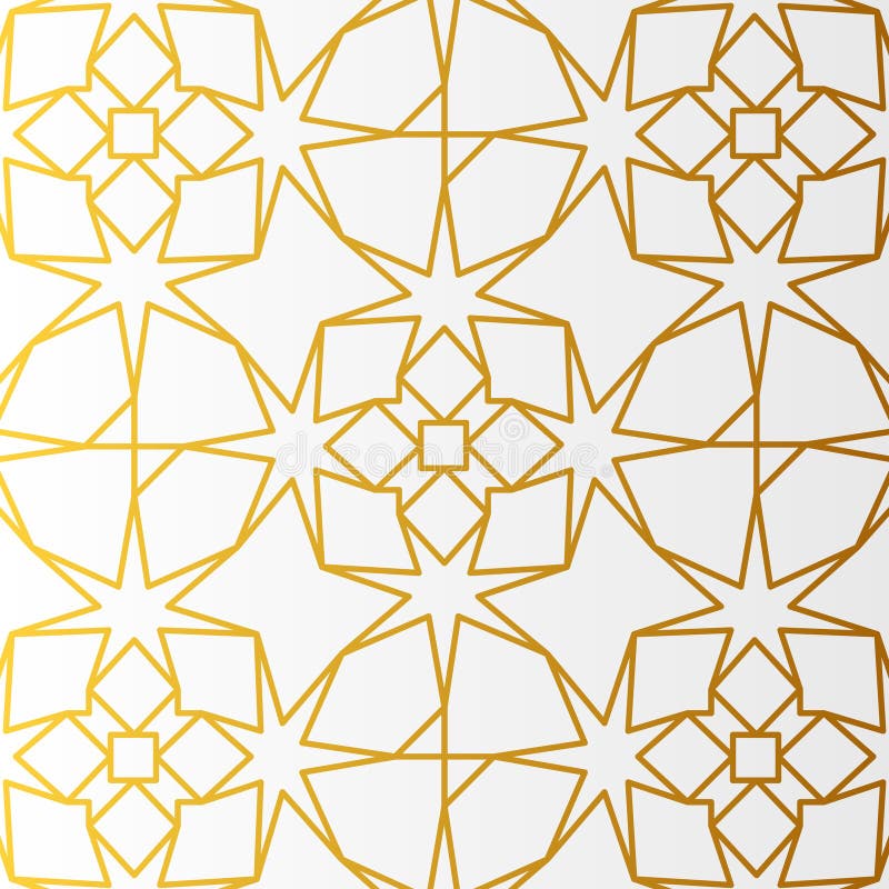Arabic Pattern Gold Style. Traditional Arab East Geometric Decorative ...