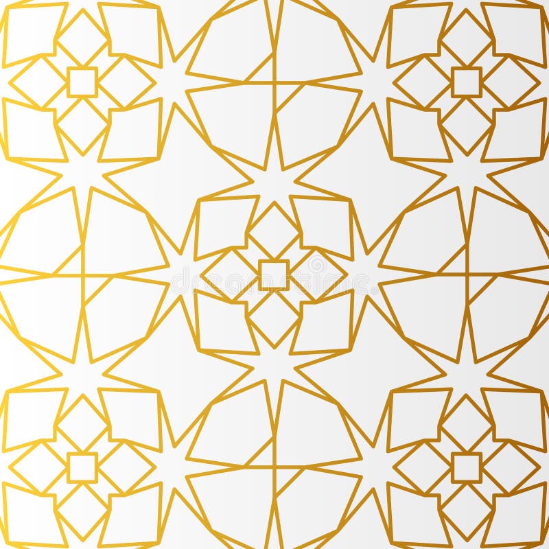 Arabic Pattern Gold Style. Traditional Arab East Geometric Decorative ...