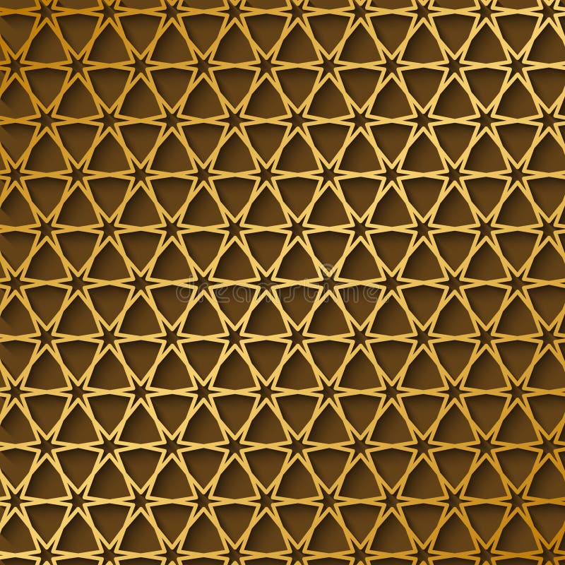 Arabic Pattern Gold Style. Traditional East Geometric Decorative ...