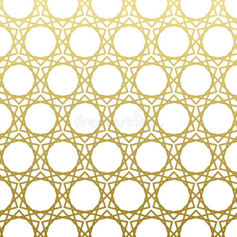 Traditional East Geometric Decorative Pattern Gold Style. Arabic ...