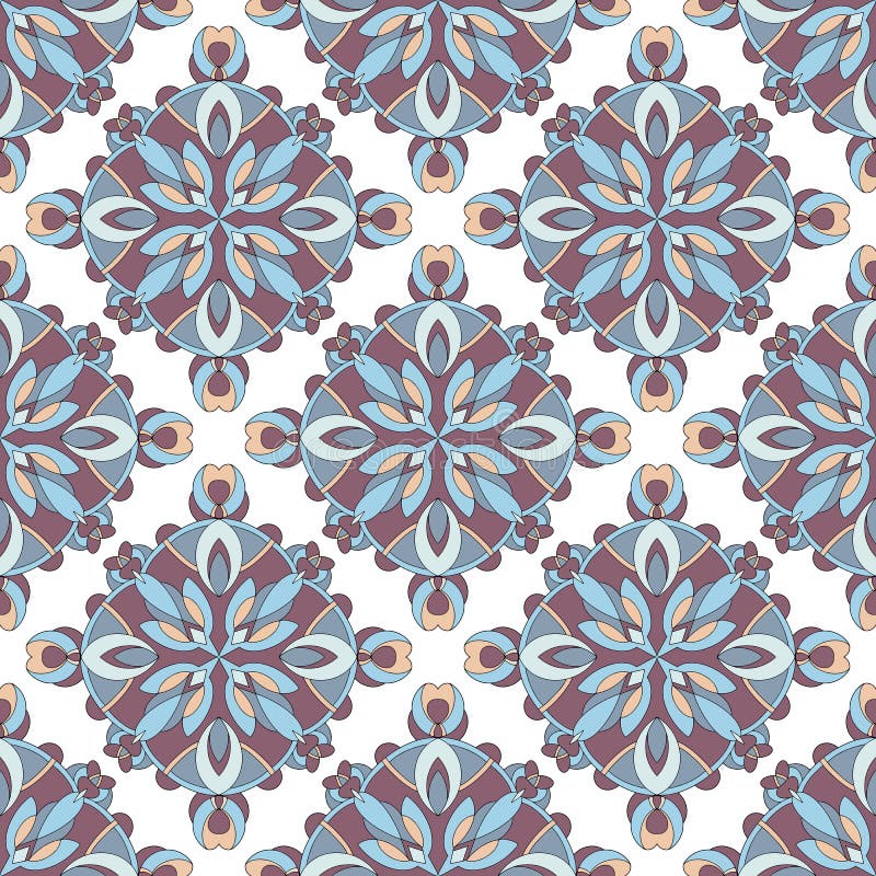 Arabic Pattern, Outline Hand Drawn Style Stock Vector - Illustration of ...