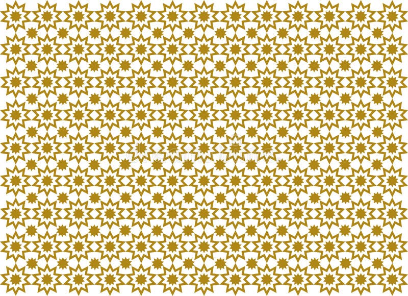 Elegant Gold Colored Arabic Pattern Stock Vector - Illustration of ...