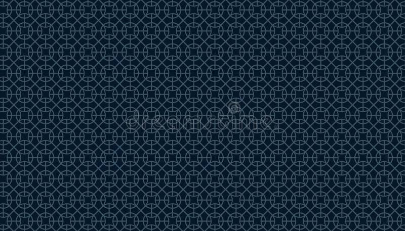 Arabic Pattern Seamless Background. Geometric Muslim Ornament Dark Blue ...