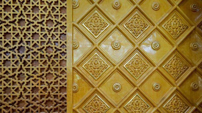 Arabic Pattern on the Wall of the Mosque in Indonesia Stock Image ...
