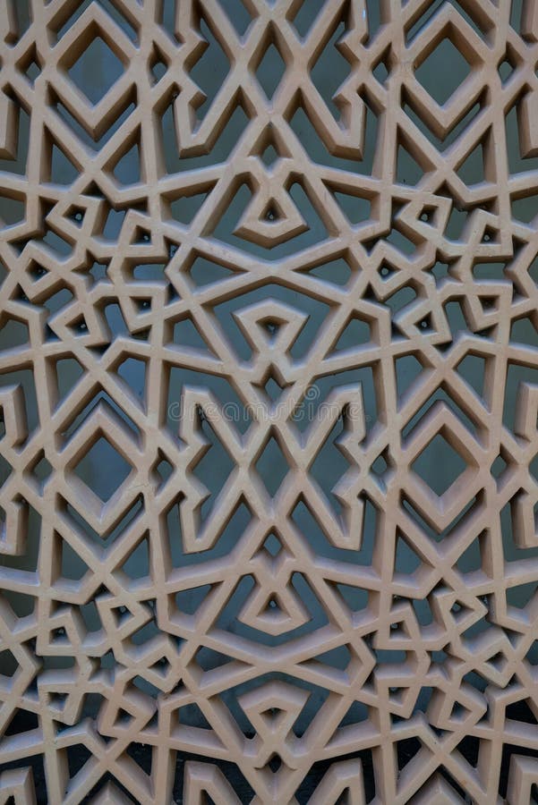 Arabic Pattern on the Wall of the Mosque in Indonesia Stock Photo ...