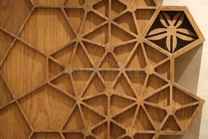 Arabic Pattern on the Wood Texture Background. Arabic Art Pattern Stock ...