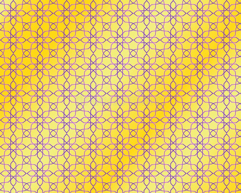 Arabic Pattern Yellow Back Ground, Islamic Pattern Design, Seamless ...