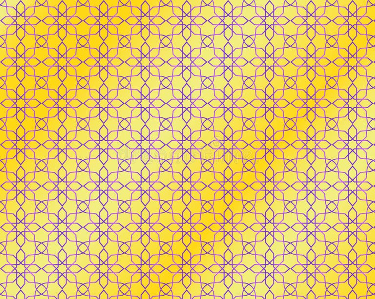 Arabic Pattern Yellow Back Ground, Islamic Pattern Design, Seamless ...