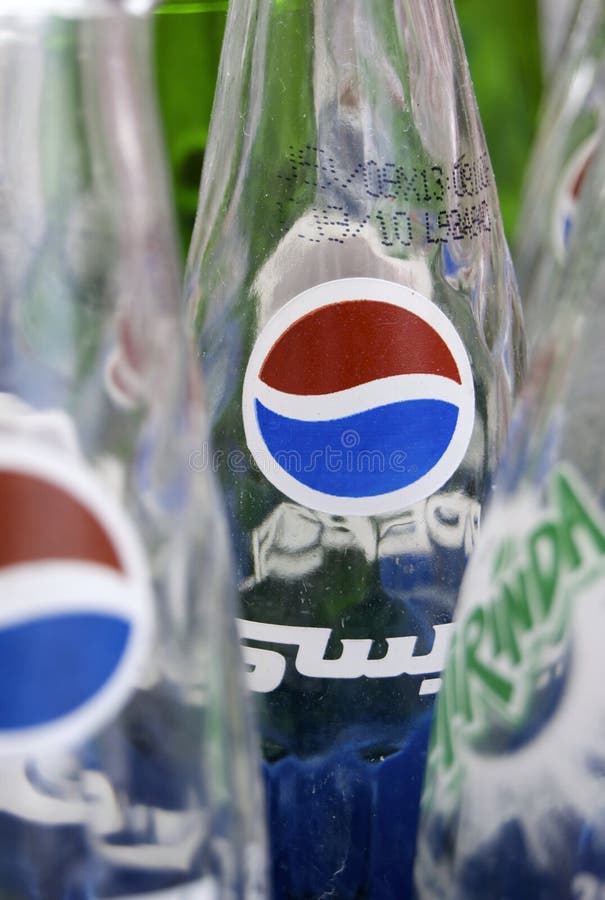 Arabic Pepsi Bottles editorial stock image. Image of glass - 18053989