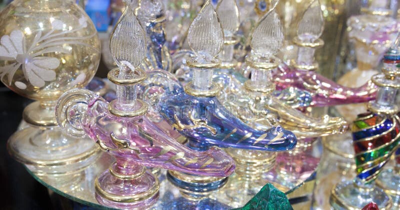 Arabic Scents Glass Containers Stock Photo - Image of lampshaped, lamps ...