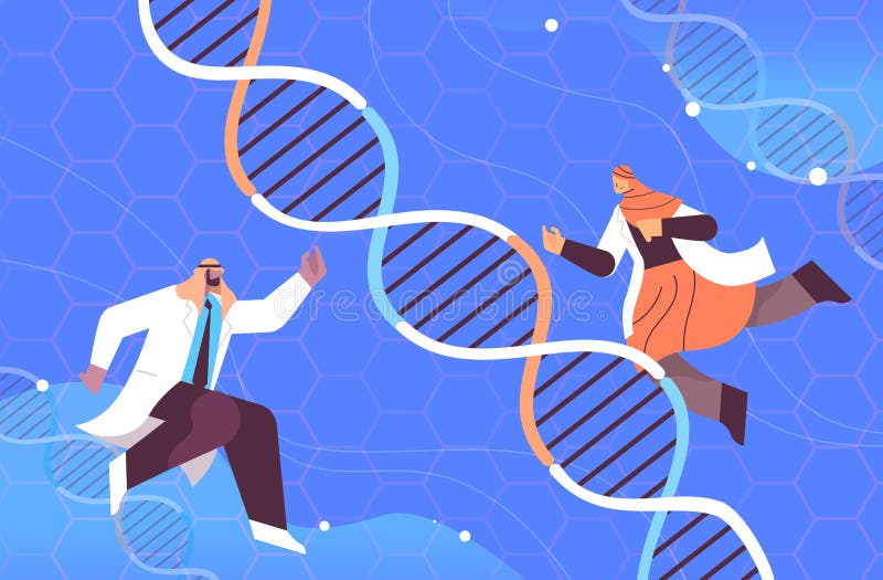 Arabic Scientists Working with DNA Arab Researchers Making Experiment ...