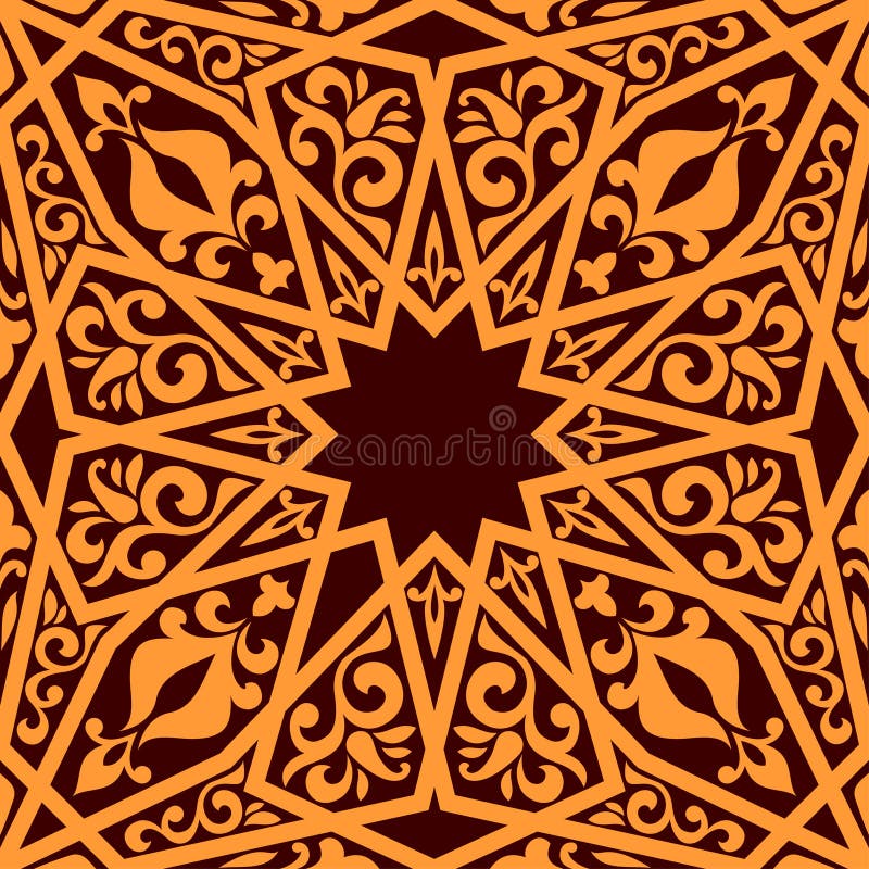 Arabic Seamless Script Pattern Stock Vector - Illustration of arab ...
