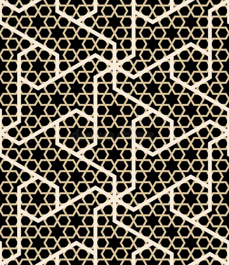 Arabic Geometric Seamless Pattern. Stock Vector - Illustration of ...
