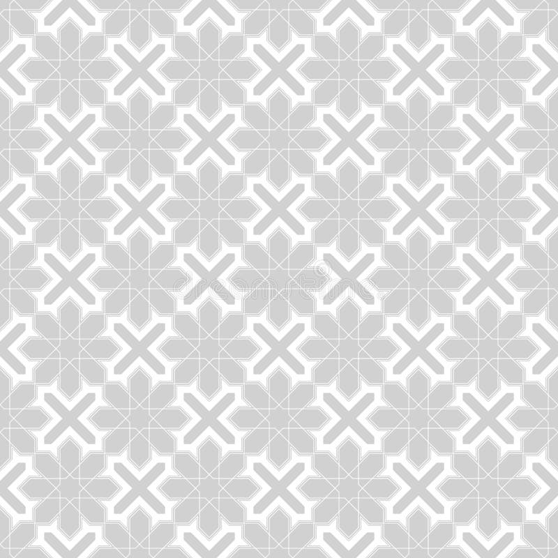 Arabic Seamless Patterns. Gray Ornaments for Textile and Fabric Stock ...