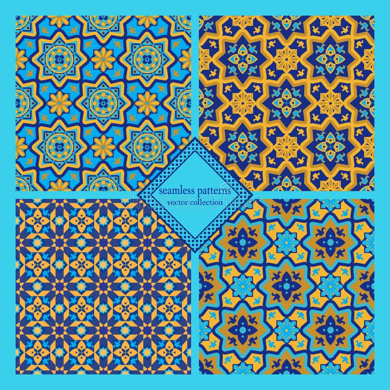 Arabic seamless patterns stock vector. Illustration of morocco - 59315860
