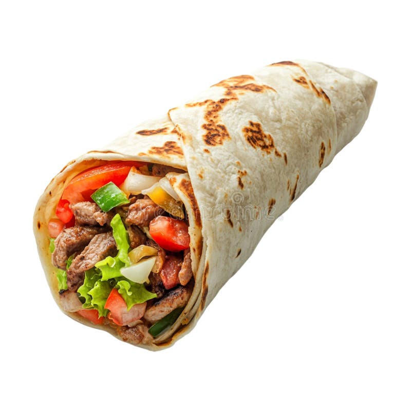 Arabic Shawarma Wrap on Transparent Background - Ai Generated Stock ...