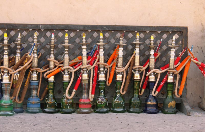 Arabic Smoking Pipes in a Row Stock Image - Image of arabic, arabian ...
