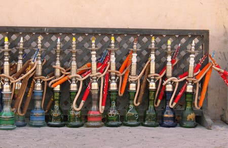 Arabic Smoking Pipes in a Row Stock Image - Image of arabic, arabian ...