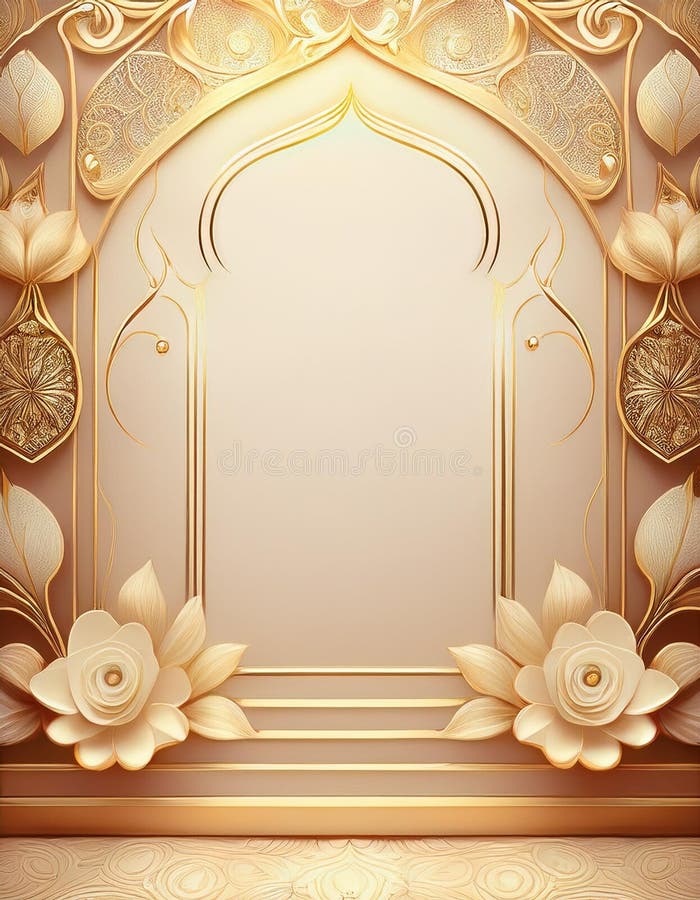 Arabic style frame stock illustration. Illustration of architecture ...