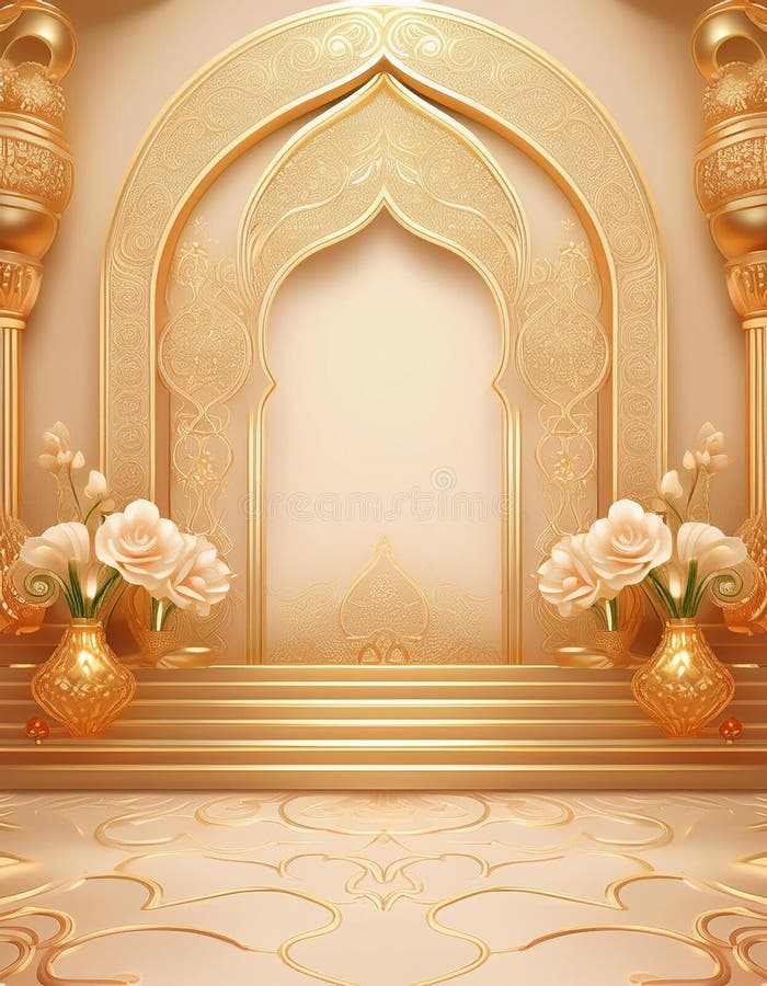 Arabic style frame stock illustration. Illustration of architecture ...
