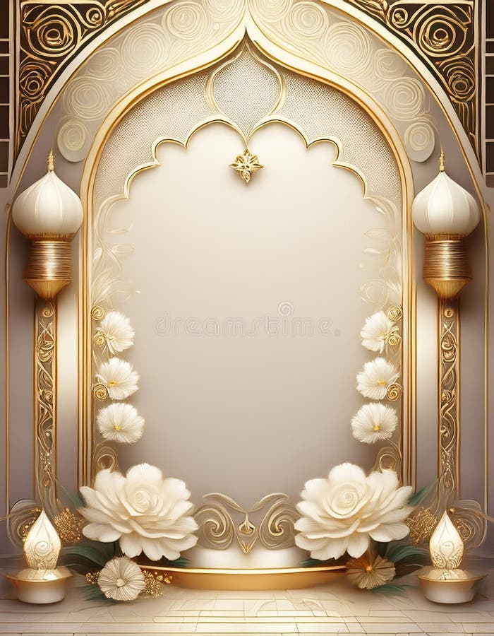 Arabic style frame stock illustration. Illustration of ceiling - 367801062