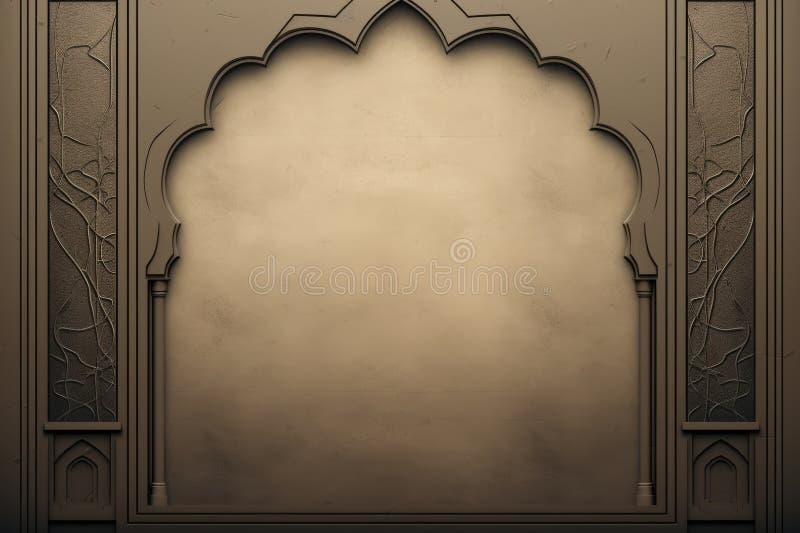An Arabic Style Frame with an Ornate Design on it Stock Illustration ...