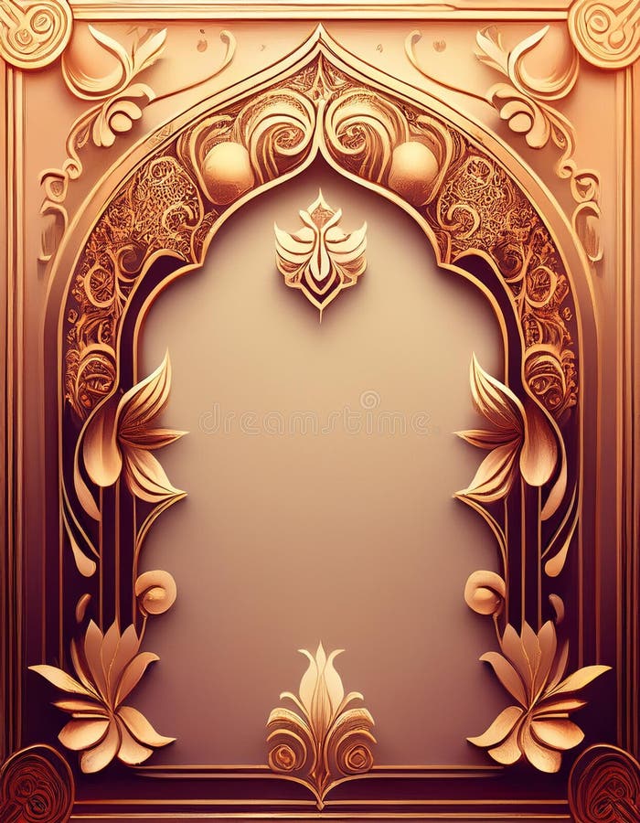 Arabic style frame stock illustration. Illustration of religion - 367800548