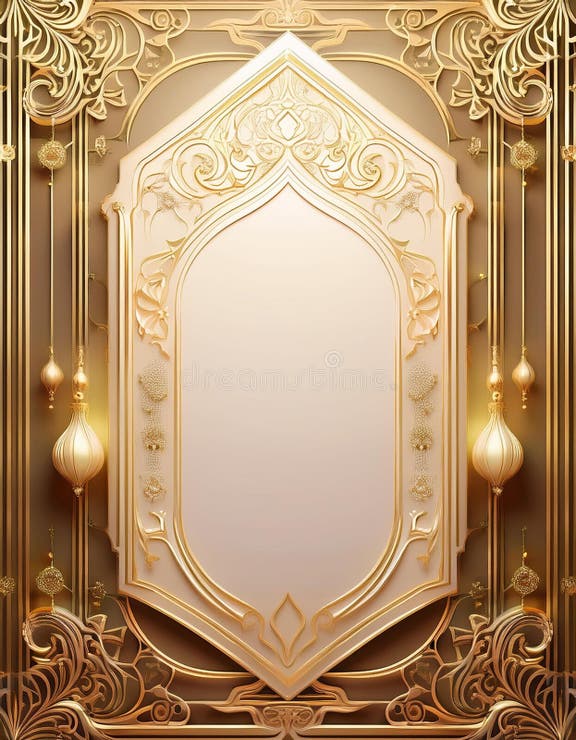 Arabic style frame stock illustration. Illustration of religion - 367800608