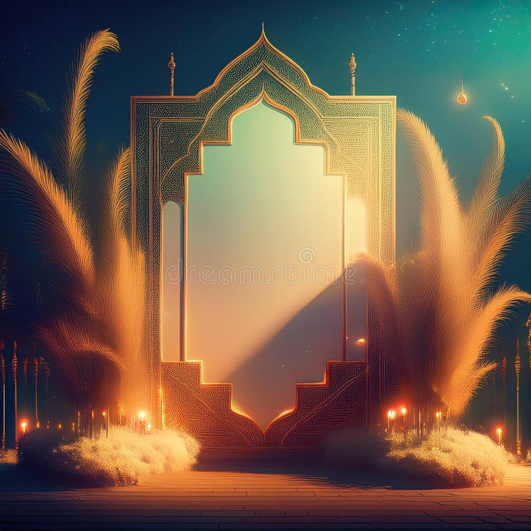 Arabic style frame stock illustration. Illustration of architecture ...