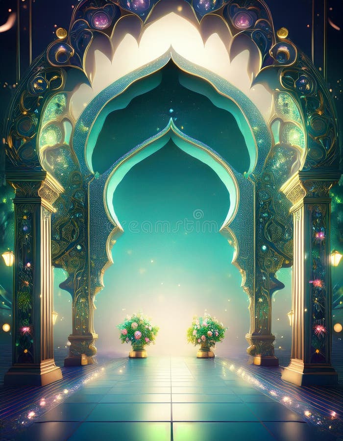 Arabic style frame stock illustration. Illustration of india - 367800478