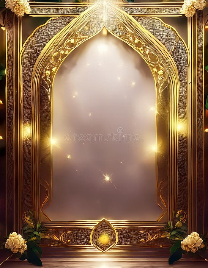 Arabic style frame stock illustration. Illustration of india - 367801244