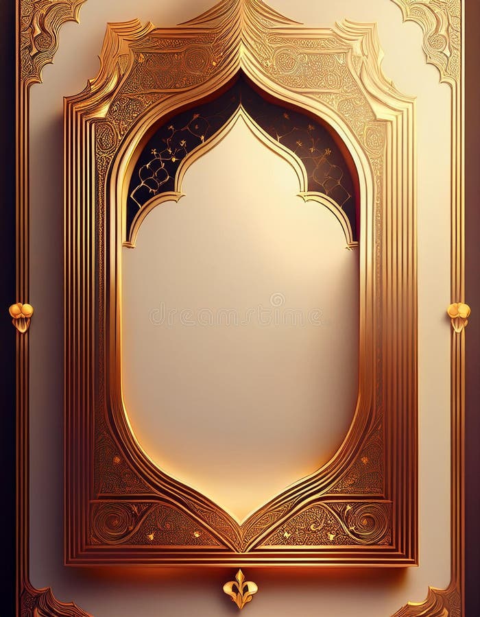 Arabic style frame stock illustration. Illustration of symmetry - 367801305