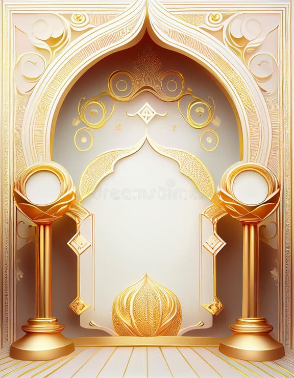 Arabic style frame stock illustration. Illustration of pattern - 367802281