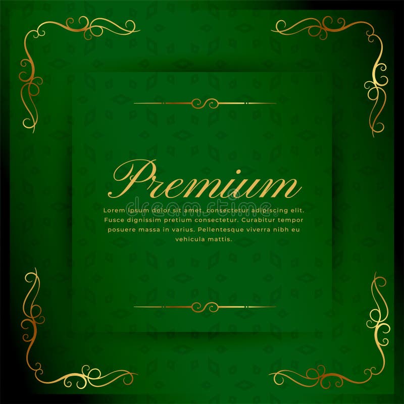 Arabic Style Golden Floral Border Background Design Stock Vector ...