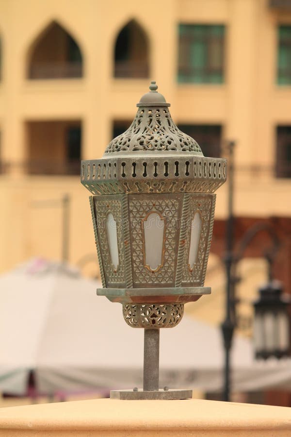 Arabic style lamp in dubai stock image. Image of arabic - 13403635