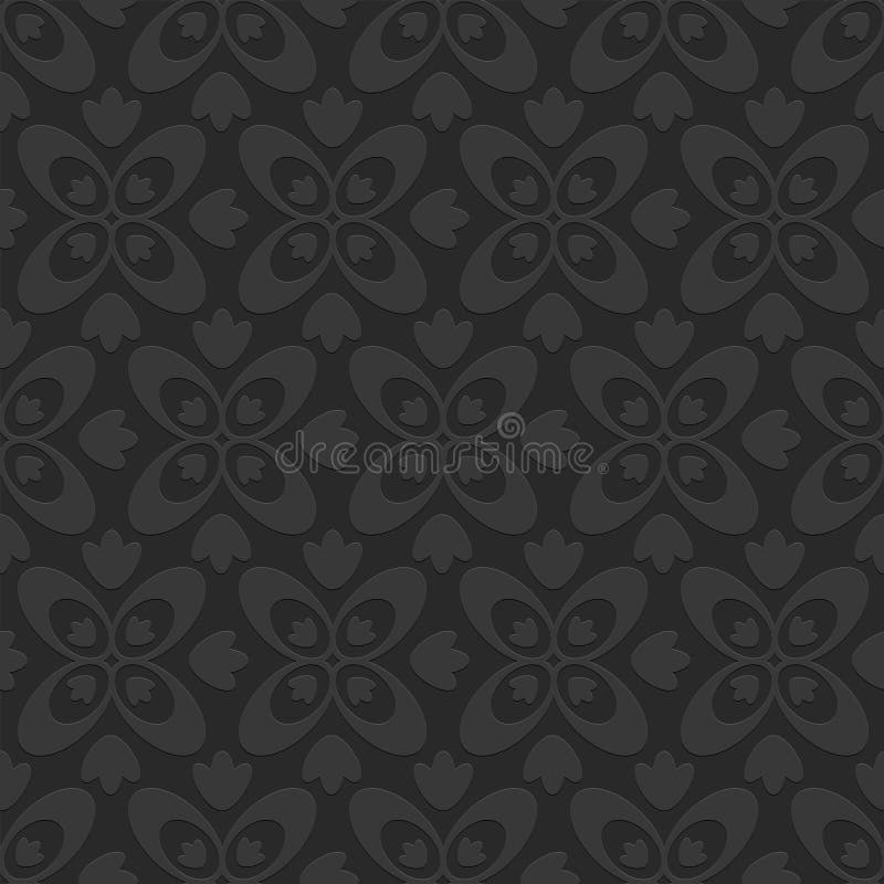 Arabic Style Seamless Pattern, Arabesque Ornate Black Monochrome ...