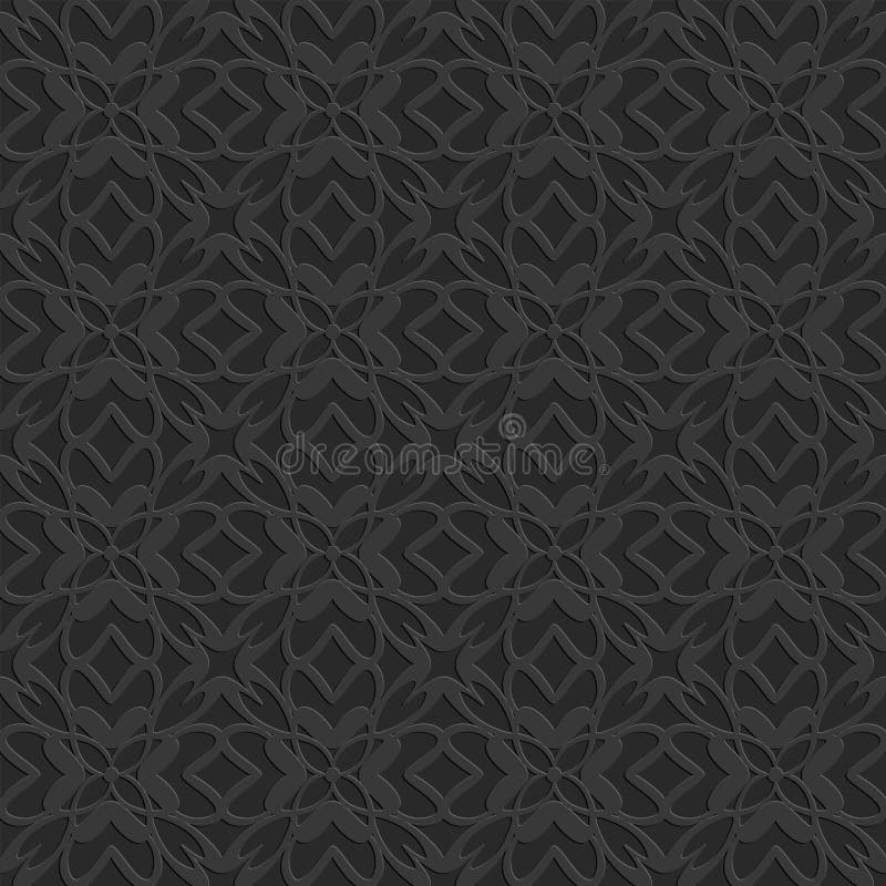 Arabic Style Seamless Pattern, Arabesque Ornate Black Pattern Realistic ...