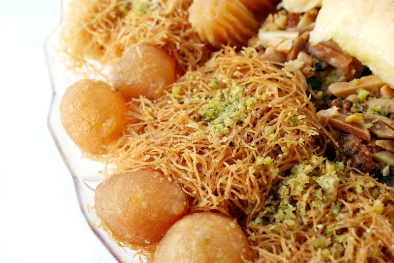 Arabic Sweet Pastries & Dessert Stock Image - Image of syrian, snack ...