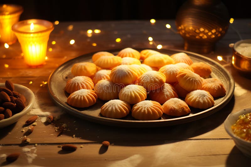 Arabic Sweets, Maamoul Cookies on Served Table. Arabic Pastries Concept ...