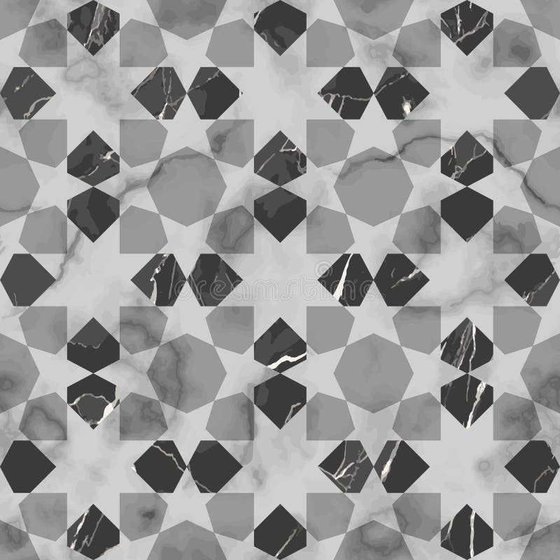 Arabic Taditional Srats Marble Vector Seamless Pattern Stock Vector ...