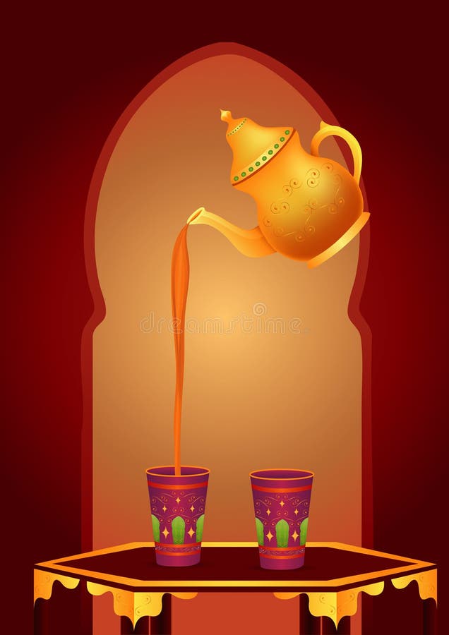 Arabic Tea Room stock vector. Illustration of arabian - 11494119